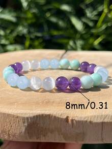 Women'S Fashion Aquamarine Healing Bracelet , Amethyst , Stress Relief ...