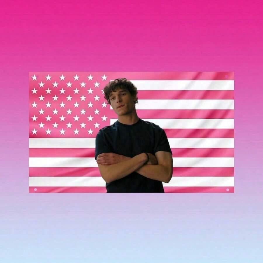 Mason Thames Pink American Flag – Cute Actor Wall Banner For Dorm, Frat ...
