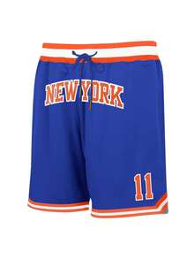 Atonmore Men's Basketball Shorts 11 Blue Vintage Mesh Embroidered ...