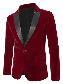Men's Velvet Suit Jacket, Formal Wear For Banquet, Stage Performance ...