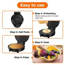 CACHOO Waffle Cone Maker, Thin Waffle Maker (Ice Cream Cone) With ...