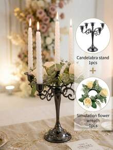 Luxury Metal Candelabra, Gold Elegant Multi-Arm Candle Holder/Candle ...