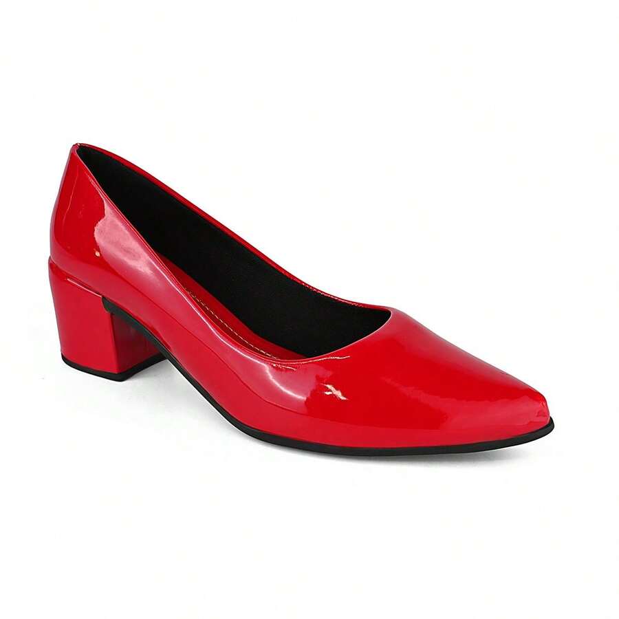 Women's Elegant Neutral Shiny Pump Heel | SHEIN UK