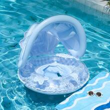 Infant Swimming Ring With Detachable Sunshade Canopy, Inflatable Baby ...