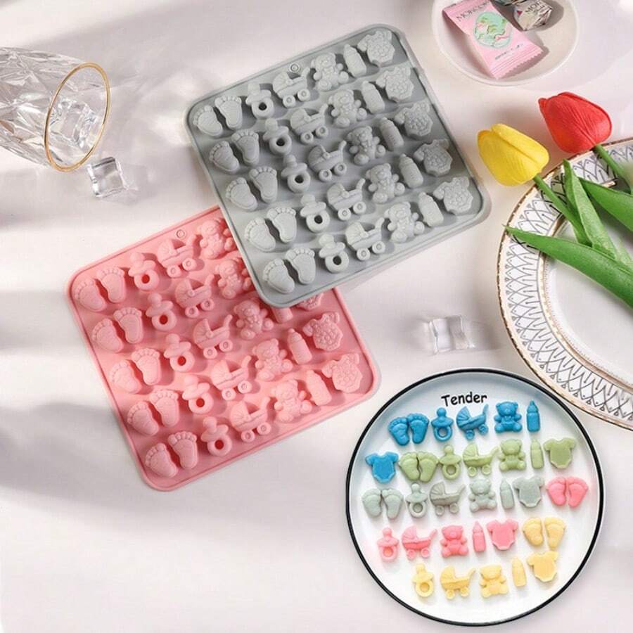 1pc Baby Series Silicone Candy Mold, Easy Demold Silicone Cookie Mold ...