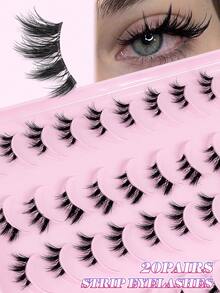MAANGE 5/7/14/20pcs Natural Cat Eye Transparent Band Short Soft 3D Faux ...