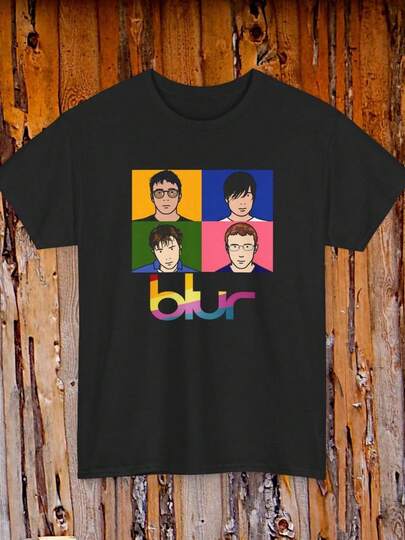 Blur English Rock Band Logo Tee | Music Shirt | SHEIN UK