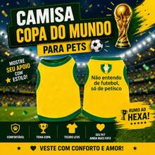 Tank Top, Pet Clothing, Dog, Cat, World Cup Theme, Brazil Phrases ...