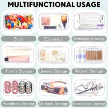4pcs Hard Transparent Zipper Makeup Bag Plastic Zipper Pouch ...