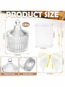 6 Sets 24pcs Guest Baptism Gifts Crystal Candy Bowls, With 6pcs Cross ...