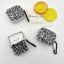 Black Leopard Print Elegant Headphone Case Protective Cover, Suitable ...