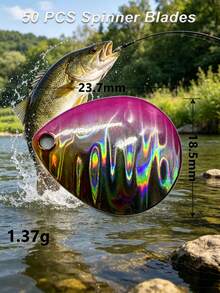 50pcs Lure Rotating Glitter Sounding Flashing Spoons, Accessories For ...