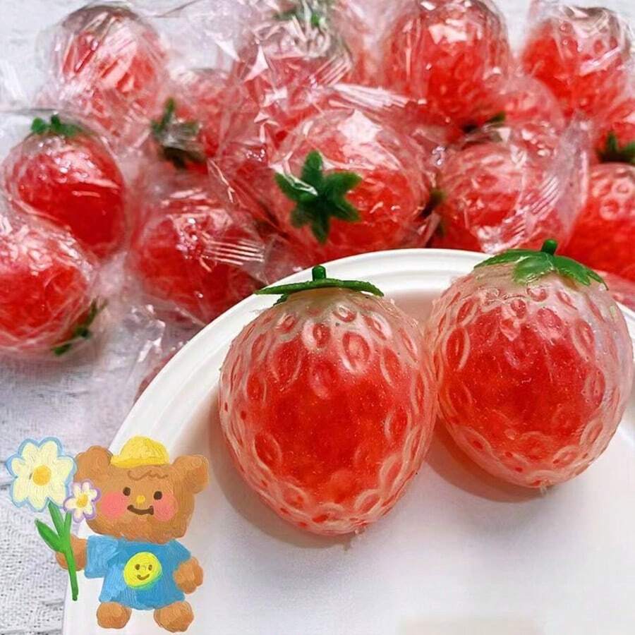 Strawberry Squeeze Stress Relief Ball, Decompression Toy, Realistic ...