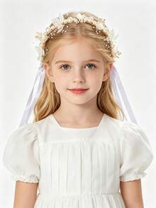 1pc Fresh Simple Floral Headbands, Sweet Girls Flower Crown Hair ...