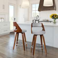 ALFORDSON 4x Swivel Bar Stools 65cm Kitchen Dining Chair Wooden Fabric ...