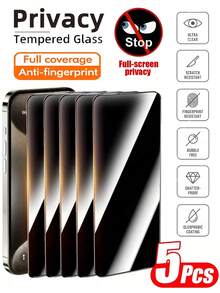MSRI 5pcs Anti-Peeping Tempered Glass Screen Protector, Waterproof ...