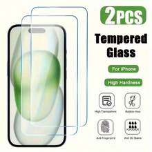 2pcs High Definition Tempered Glass Screen Protector, Anti-Scratch ...