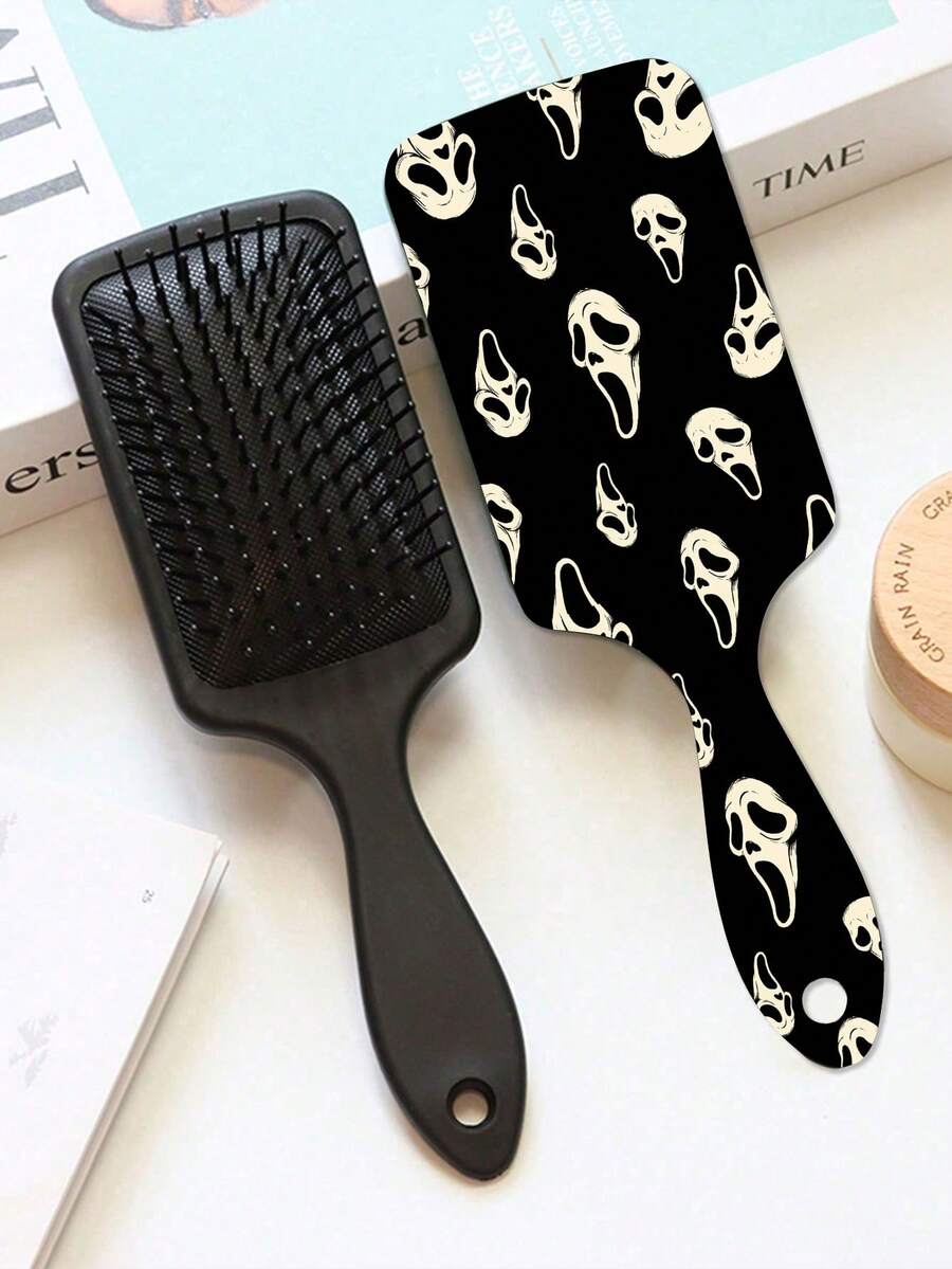 Gothic Skull Scream Face Print Air Cushion Comb, Scream Pattern ...