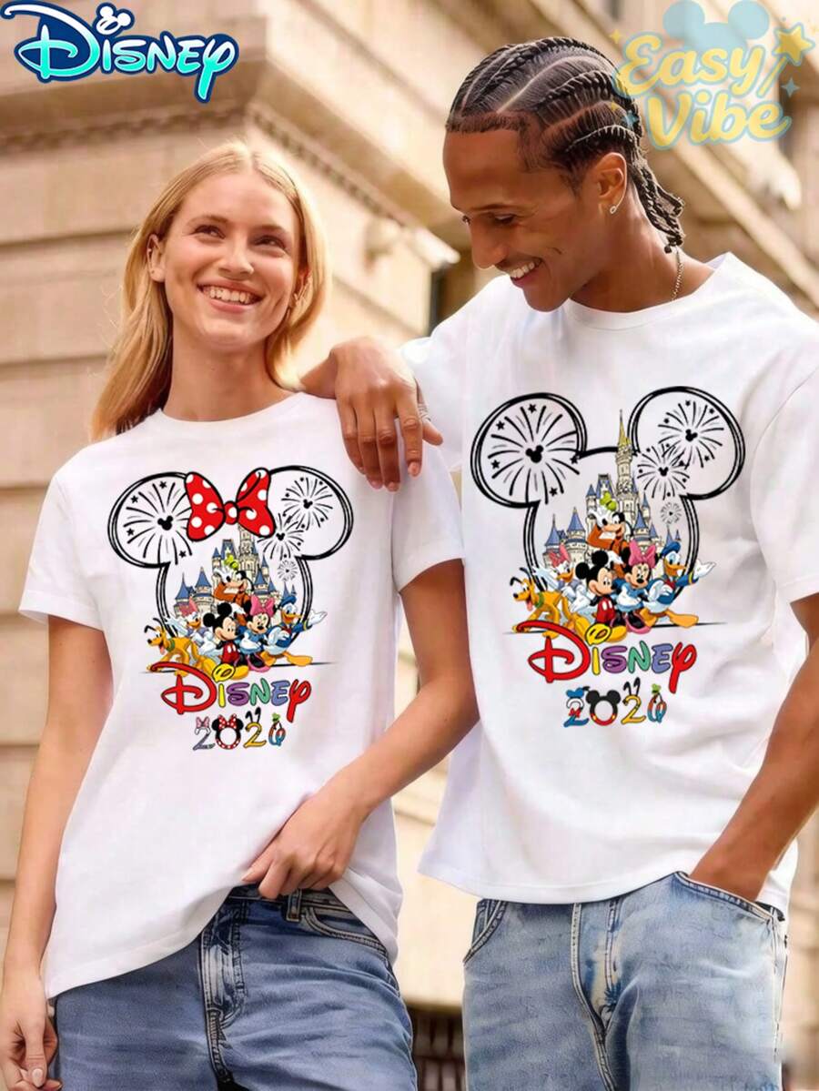 Disney 2026 Castle & Classic Characters Cartoon Print | SHEIN UK