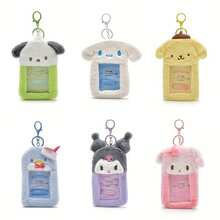 Sanrio Plush Cardholder - Adorable Black Cat Design, Soft Fuzzy Cartoon ...