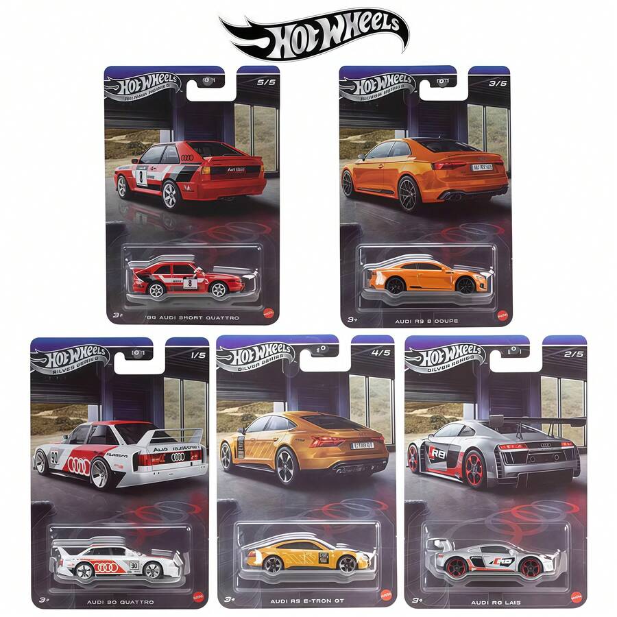 Hot Wheels GRT01 Série Silver Label de Alta Qualidade Conjunto Audi ...