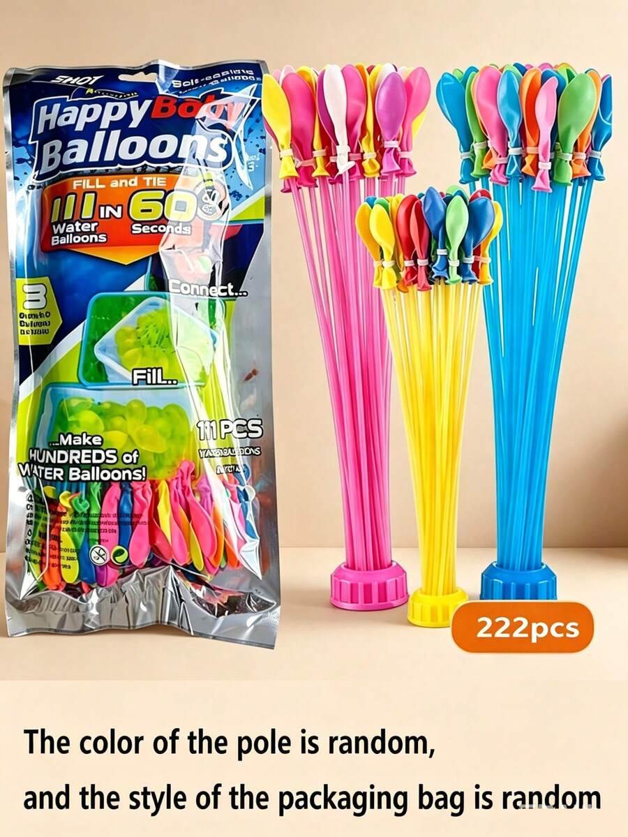 222pcs Random Color Water Balloons, Suitable For Water Fights, Parties ...