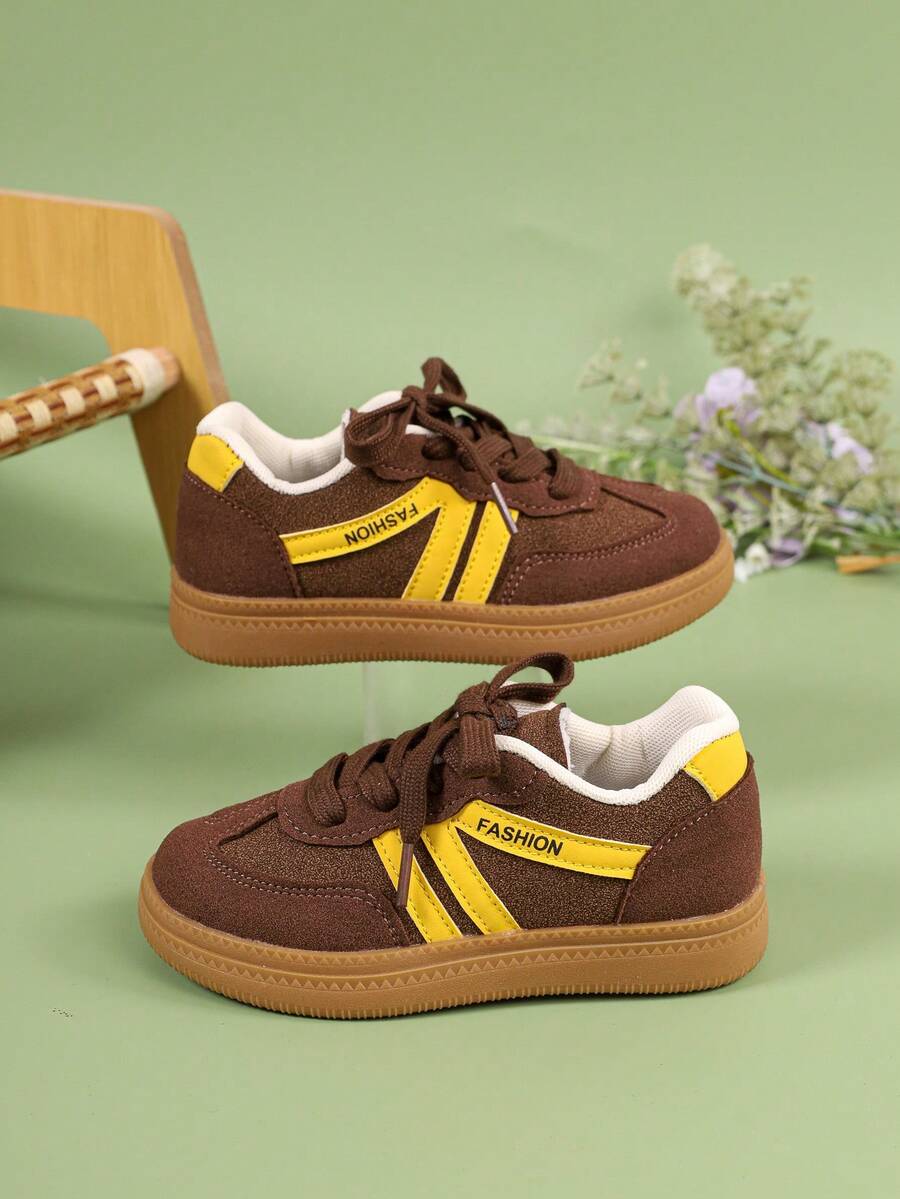 1 Pair European And American Style New Brown And Yellow Colorblock ...