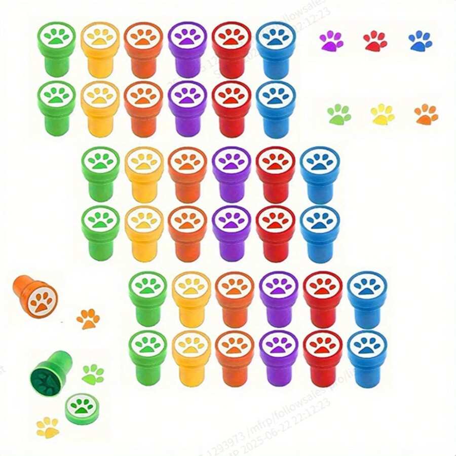 3/12/24/36/50pcs Self-Inking Dog Stamps, Small Colorful Stamp Set ...
