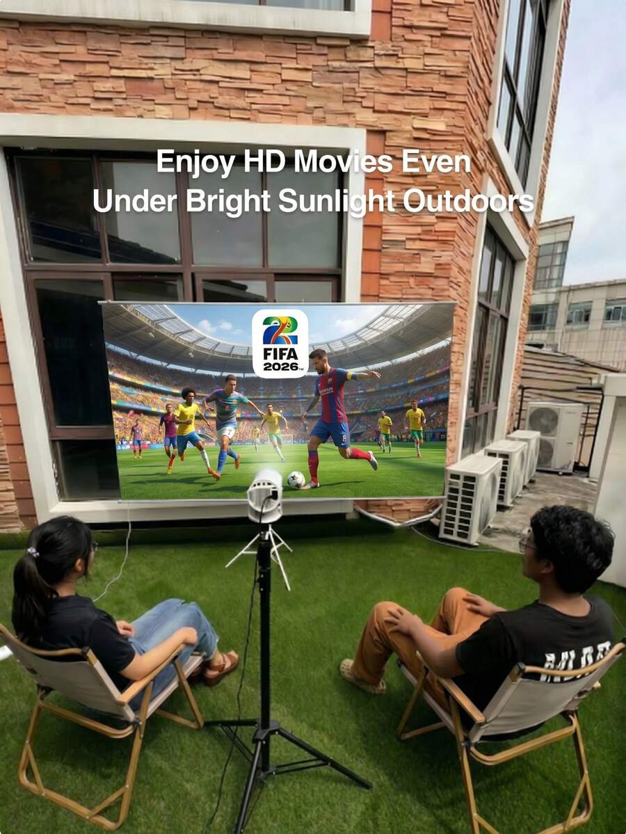 DOVVEE 1080P Video Projector With 80 Inch FREE Projection Screen ...