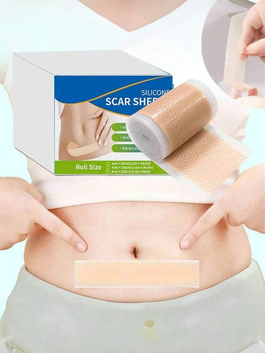 1 Roll Silicone Scar Tape, 4*50cm, Self-Adhesive Scar Cover Patch, Skin ...