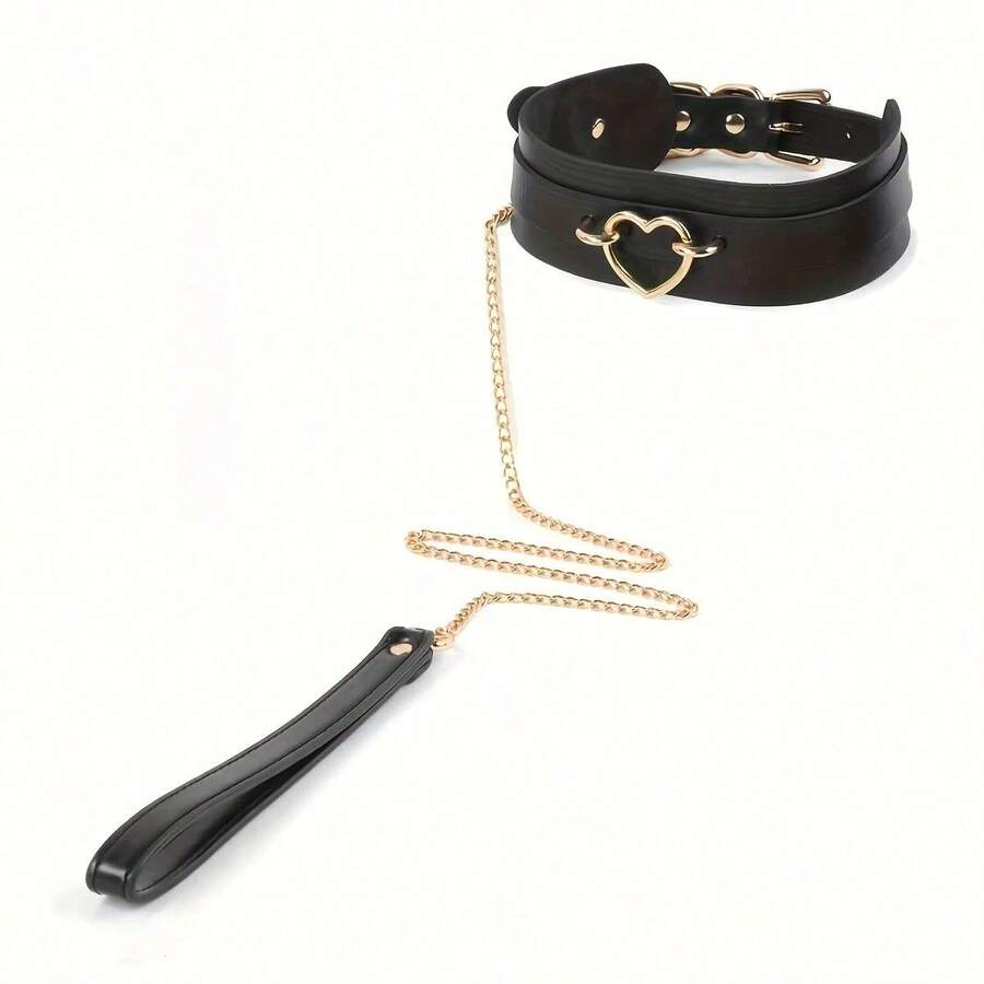 Punk Gothic Style Heart Traction Chain, Collar Necklace Jewelry Set ...