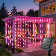Luzes de Cortina Solar para Quarto, Luzes de Cortina 300/200/100LED ...