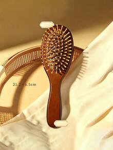 1 Pc Large Natural Bamboo Air Cushion Paddle Comb With Handle, Portable ...