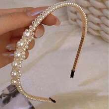 6pcs Faux Pearl Headband For Women, Ethereal French Style Hair Hoop ...