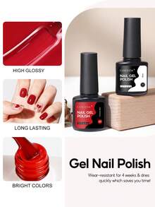 coscelia 25PCS Gel Nail Polish Kit Semi-Permanent UV Gel Polish Set ...