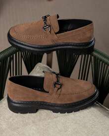 Men's Casual Suede Dress Shoe With Lightweight Stitched Oxford Sole ...