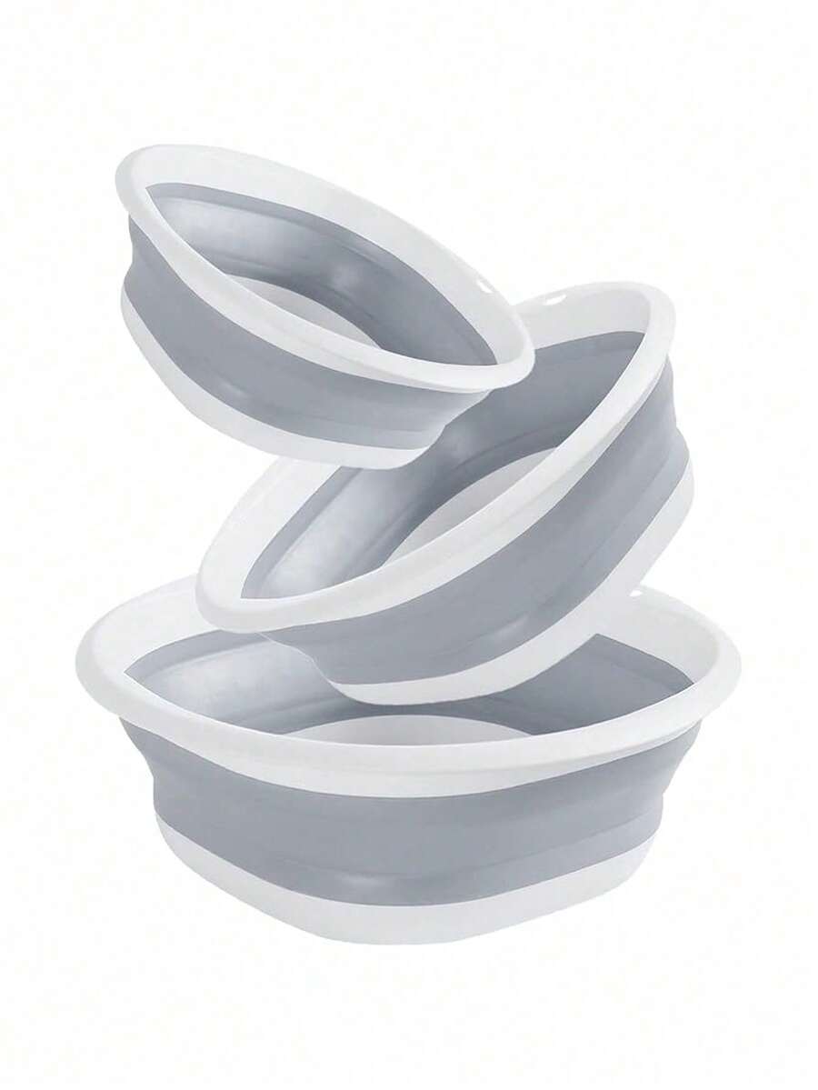 Foldable Wash Basin, Portable Thickened Plastic Basin, Silicone Wash ...