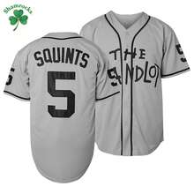 #5 Squints Camisa de Beisebol, Bordado de Letra Vestuário de Beisebol ...