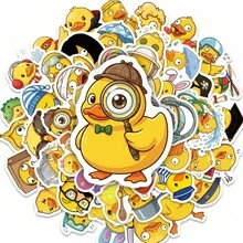 50pcs Cute Funny Yellow Duck Stickers, Unique Shapes, Non-Repeating ...