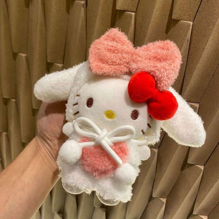 1pc Sanrio Rabbit Hello Kitty Plush Doll Backpack Accessory Birthday ...