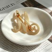 1pc New English Letter Brooch Fashion Ins Personalized Design Pearl Pin ...