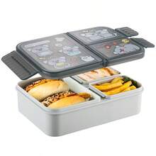 1 pieza Caja de almuerzo con compartimento de dibujos animados, caja ...