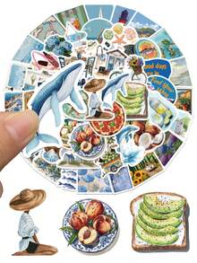 50Pcs Summer American Style Stickers Retro Vintage Decals Fashion ...