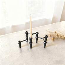 1 Piece Metal Molecular Structure Candlestick, Simple Three-Legged ...