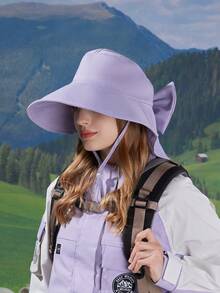 1pc Women's Spring/Summer Outdoor Sun Hat, Wide Brim Shoulder Cover ...