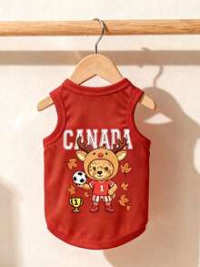 LUCKIE PAW 1pc Bear Cos World Cup Animal Pattern Pet Vest, Physical ...