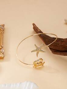 1pc Fashion Casual Starfish & Crab Arm Cuff, Beach Vacation Accessory ...