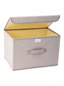 1 Washable Linen Foldable CD Storage Box, Foldable Storage Bin, Toy ...