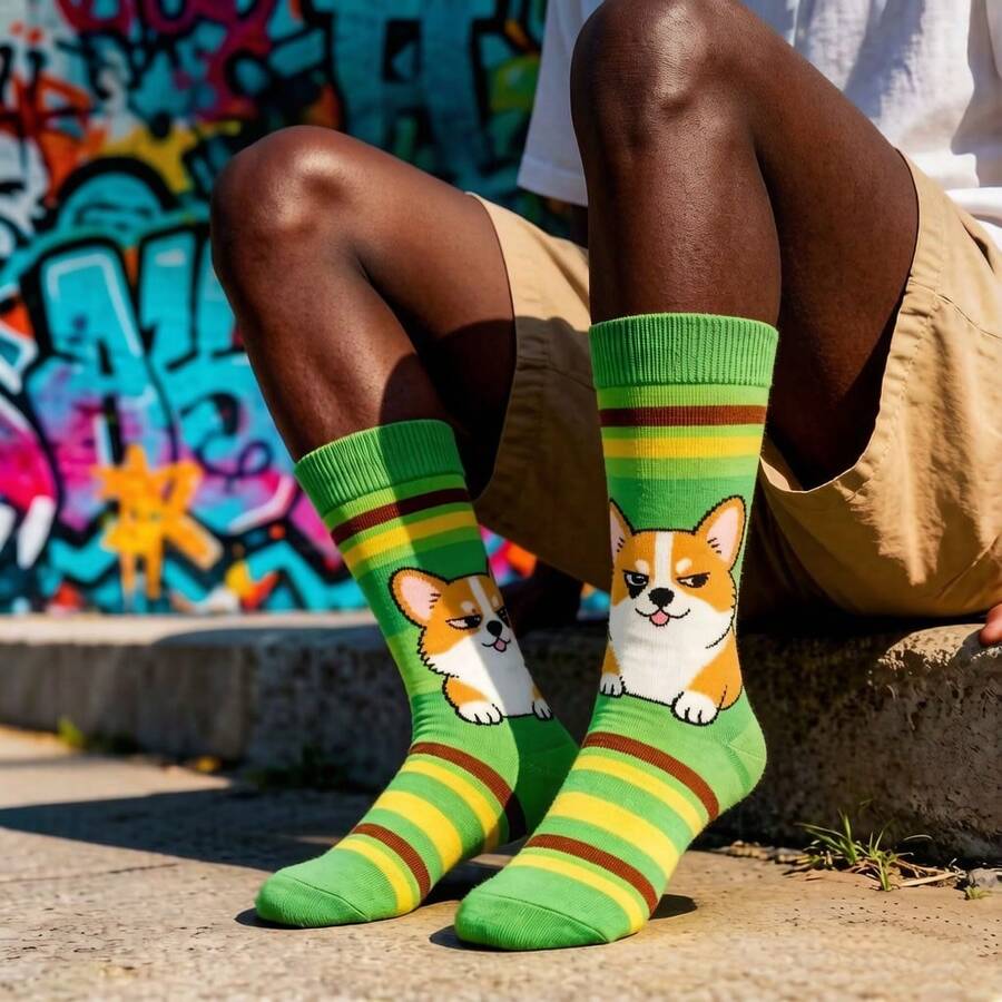 1 Pair Unisex Mid-Calf Socks, Soft Comfortable Moisture-Wicking ...