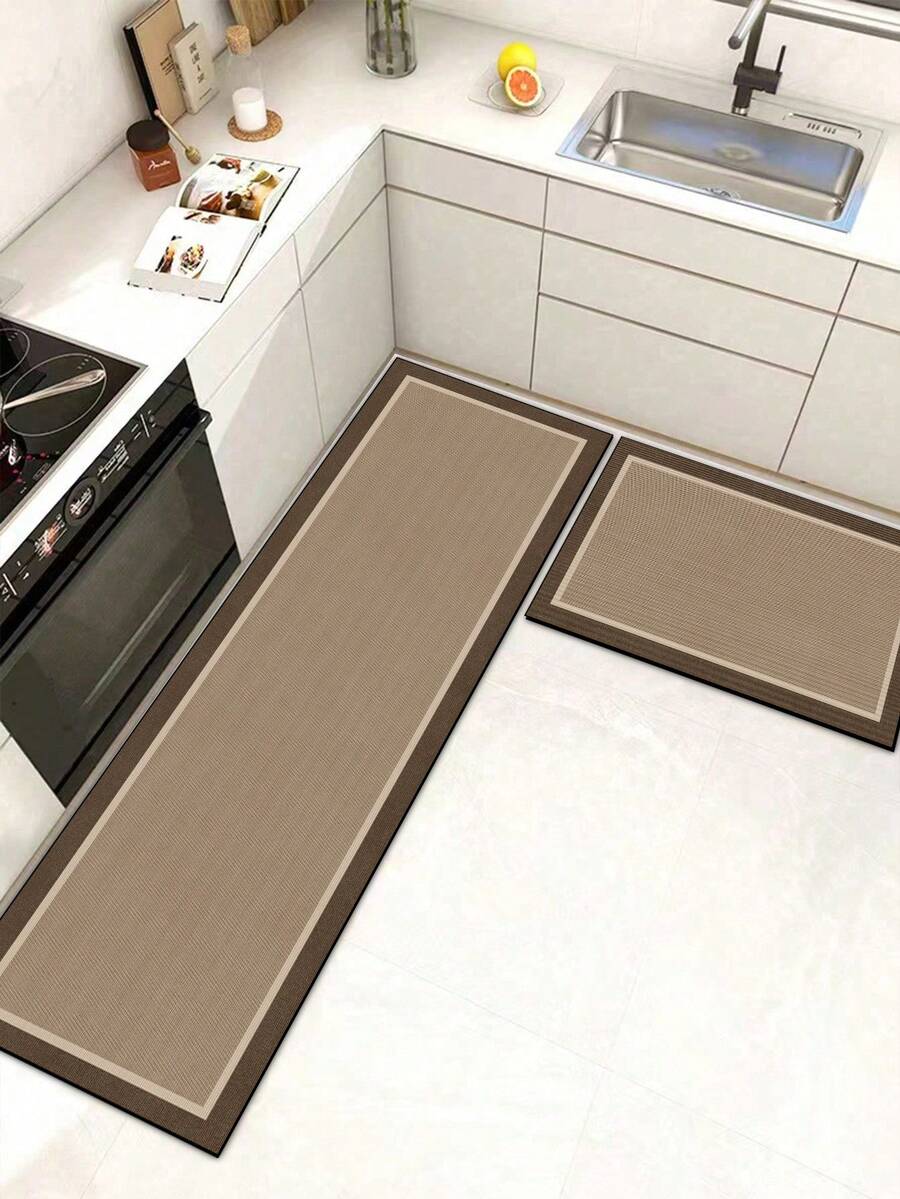1pc Soft Rubber Absorbent Kitchen Rug, 3.5mm Thick Absorbent Mat Large ...